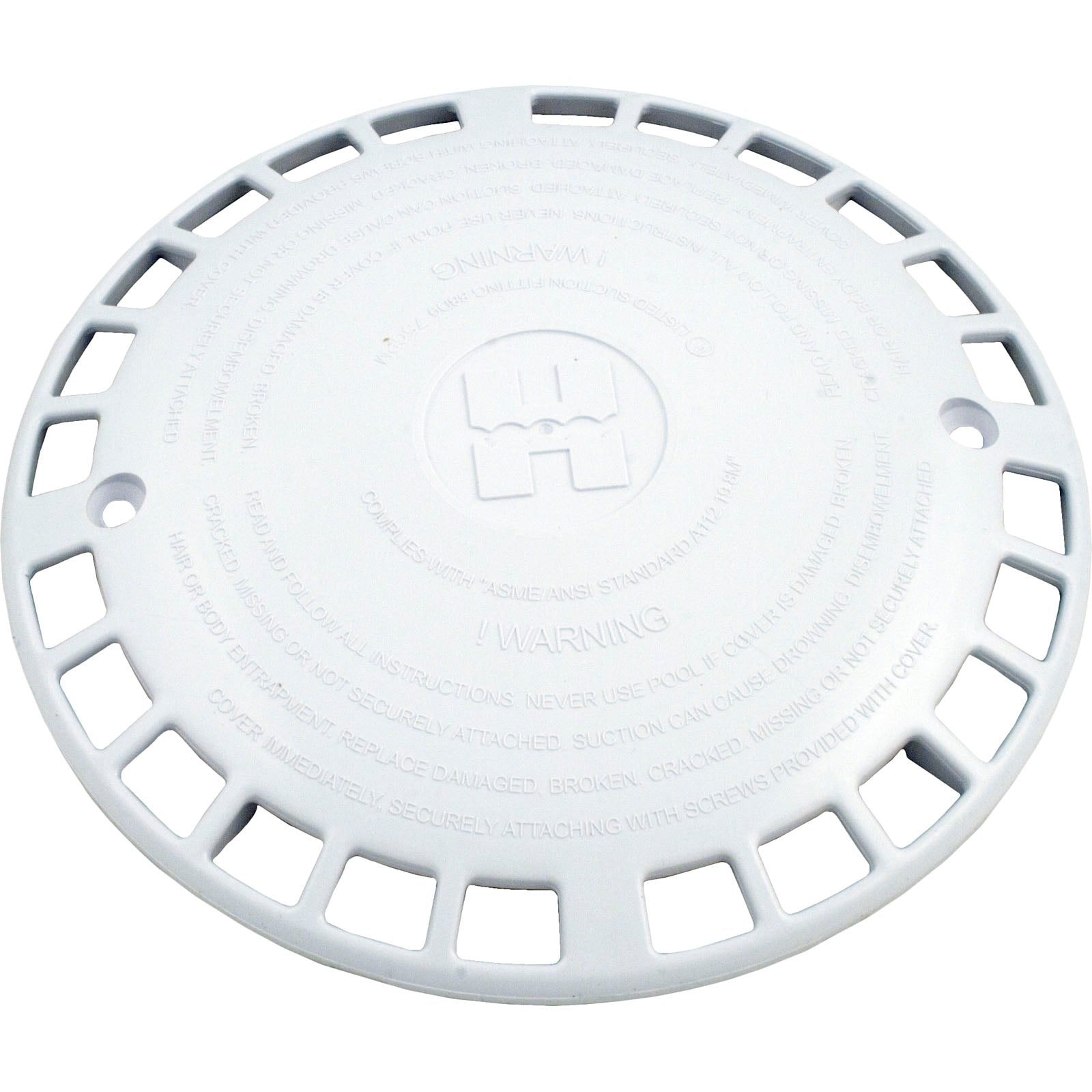 Main Drain Cover, Hayward Anti Vortex, 8" Round, White ...